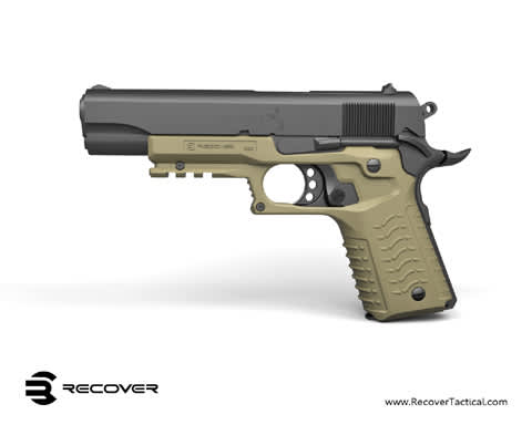 Recover Tactical Launches CC3 1911 Grip and Rail Adaptor | OutdoorHub
