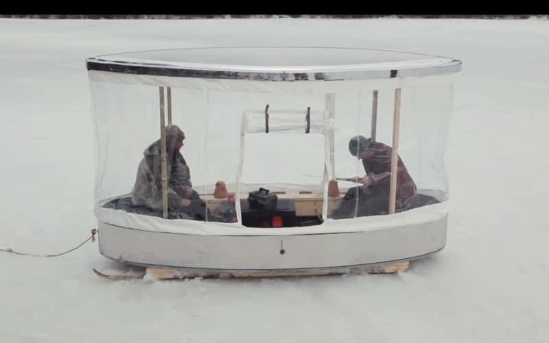 Video: DIY Portable Ice Fishing Shack | OutdoorHub
