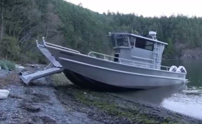 Video: Watch This "Walking" Boat Crawl Across a Beach | OutdoorHub
